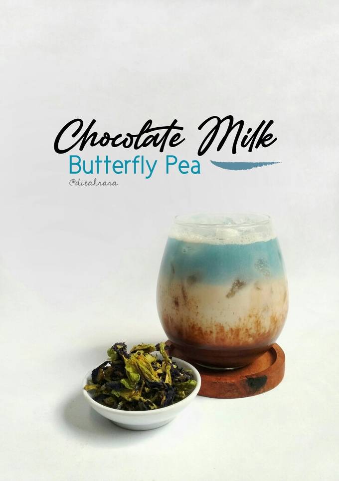 Resep Chocolate Milk Butterfly Pea oleh Dieah Rara - Cookpad
