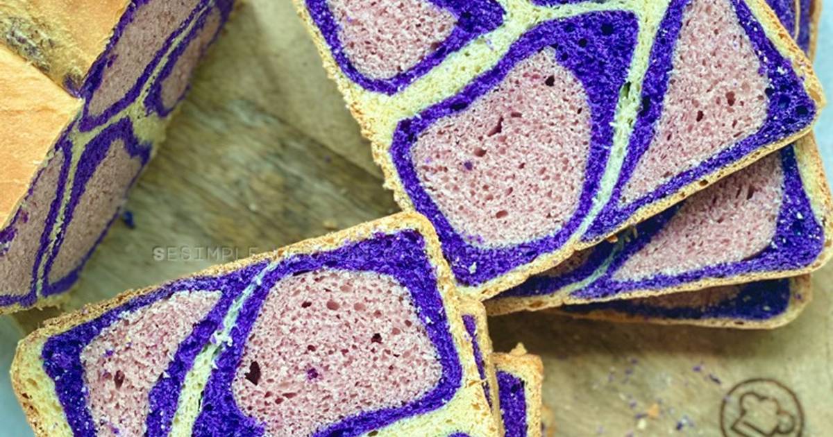 Resipi Purple Sweet Potato Patches Bread oleh Sesimple Loralin - Cookpad