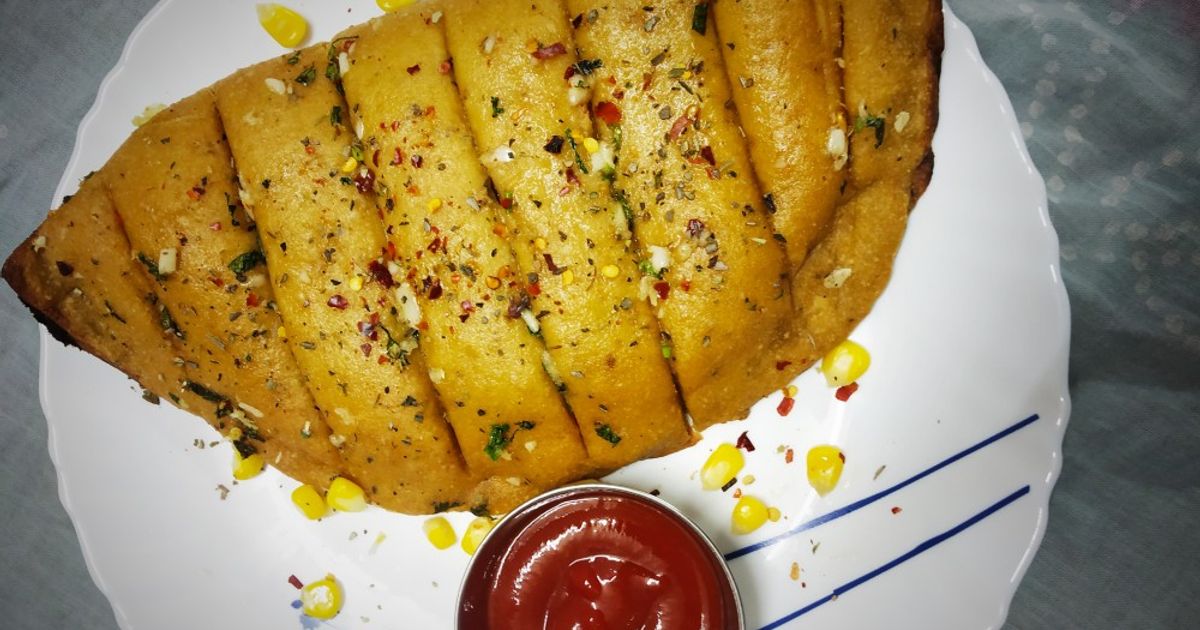 Tejal Hiten Sheth દ્વારા રેસીપી ગાર્લિક બ્રેડ (Domino's Style Garlic ...