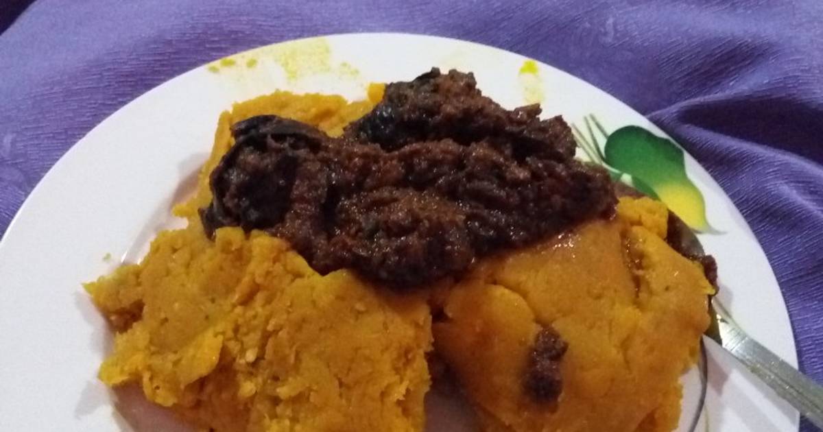 Onunu (Yam mixed with very Ripe Plantain with Fresh Fish Stew) Recipe ...