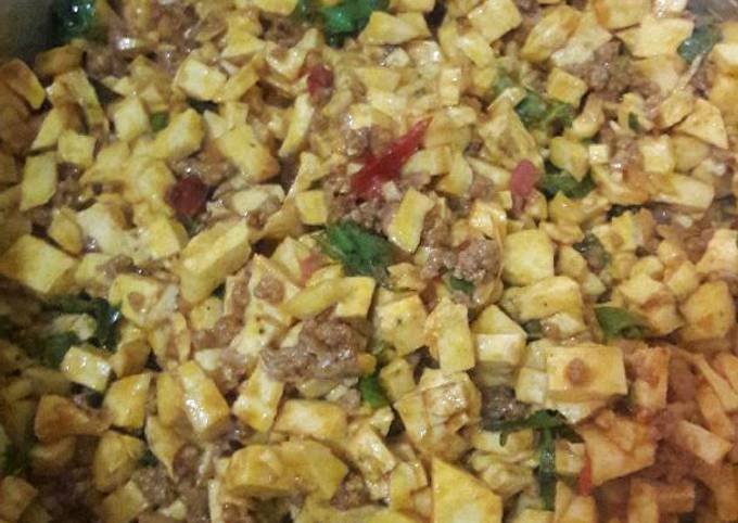 Picadillo de plátano verde Receta de Laura Salas Mendez- Cookpad