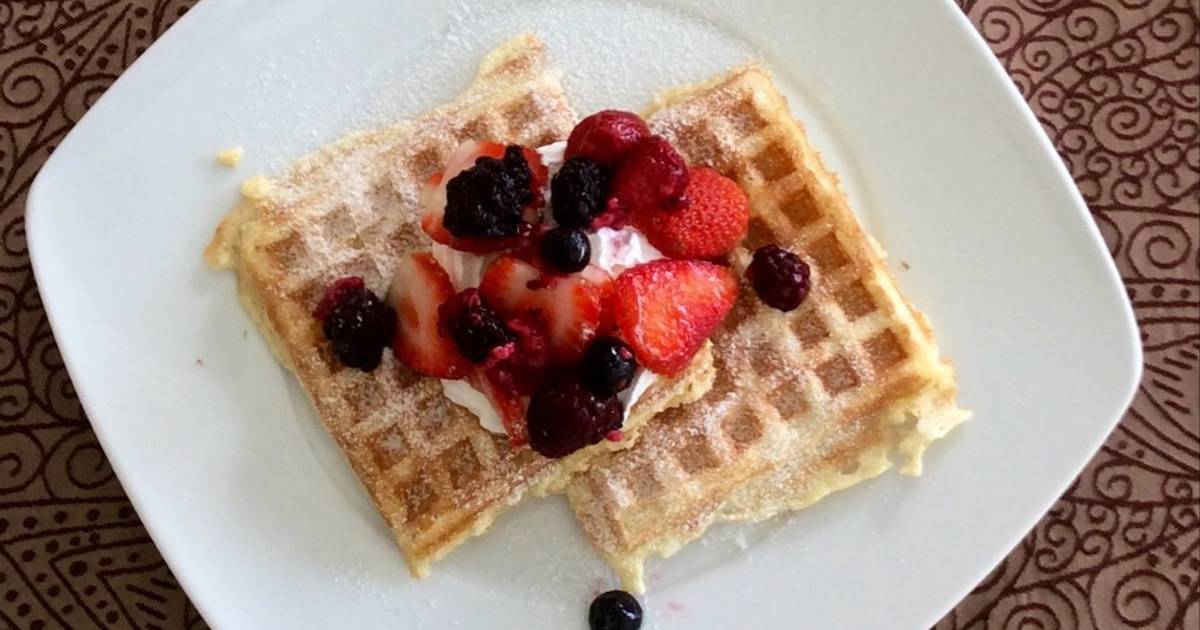 Waffles con frutas - 165 recetas caseras- Cookpad