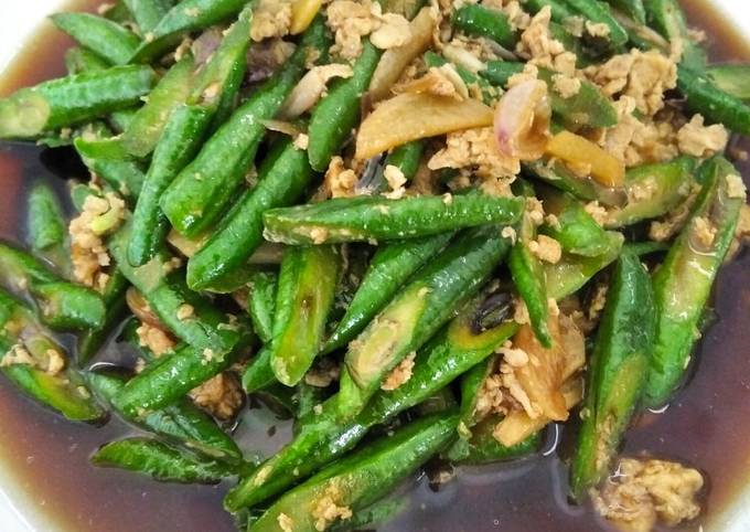 Resipi Resepi Sayur Kacang panjang Goreng Simple oleh Zarafafiis ️🌹 ...