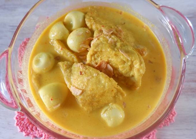 Resep Tahu telur kuah kuning oleh Airachman - Cookpad