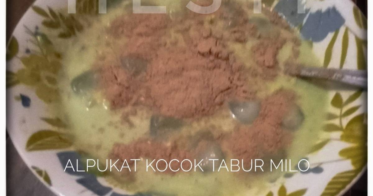 Resep Alpukat kocok tabur milo oleh Hesti Fitrasari - Cookpad