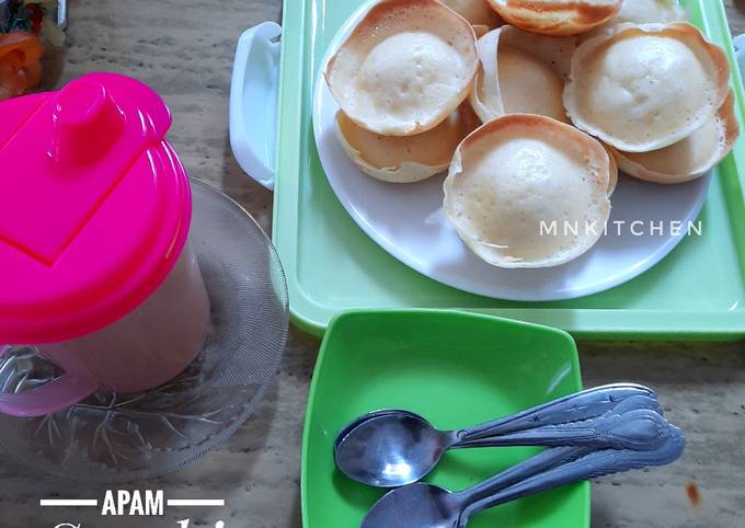 Resep Apam/serabi kuah(fiber creme) oleh Minie Nora(MNKitchen) - Cookpad