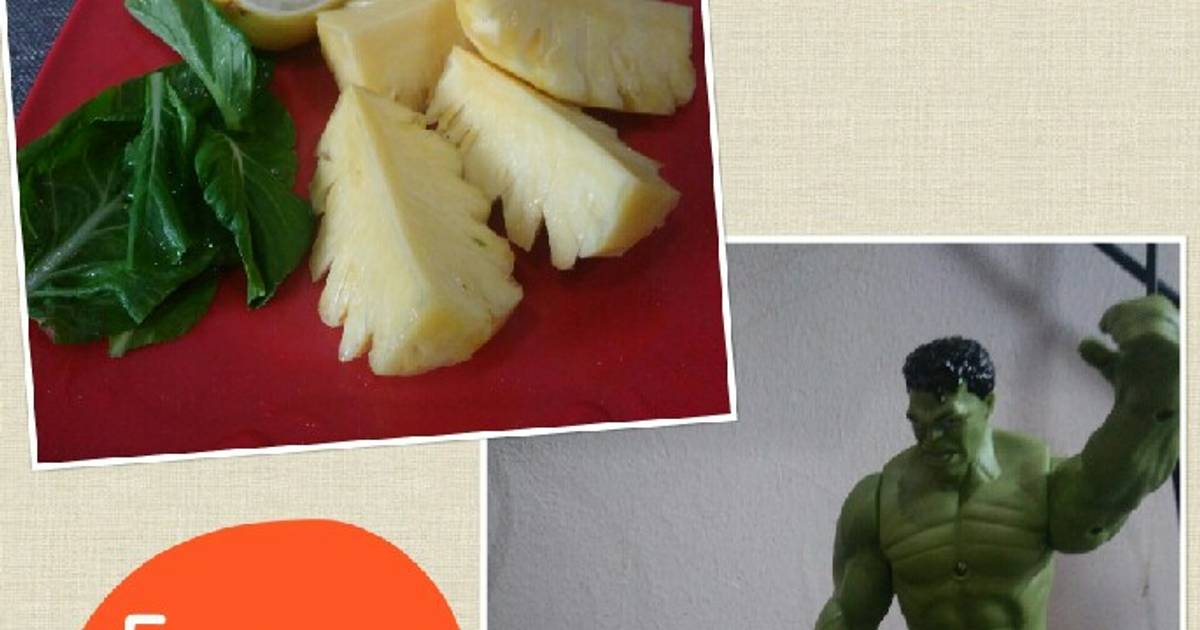 Resep Juice Nanas Sawi Lemon Madu Asli Enak Banget Oleh Febby Indriyani Mamao Didi Cookpad