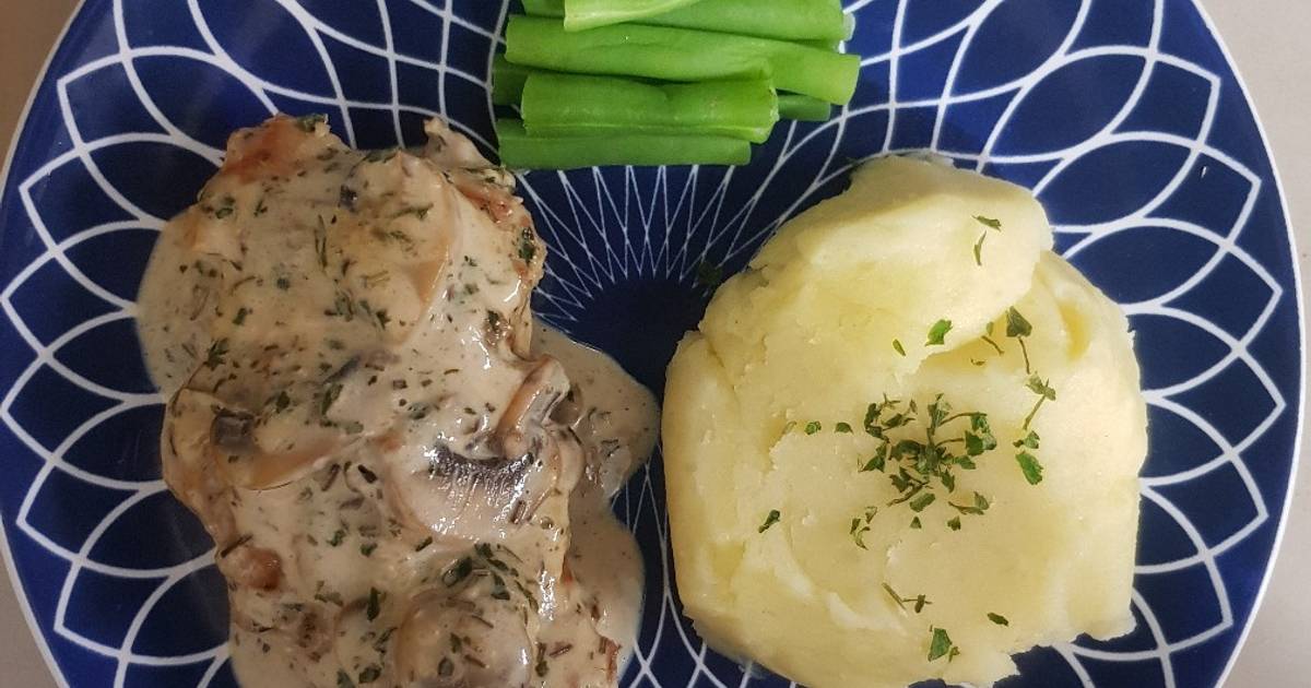 Resep Ayam Saus Jamur (Chicken With Creamy Mushroom Sauce) oleh Lulu ...