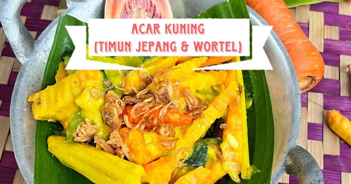 Resep Acar Kuning Nikmat (Timun Jepang & Wortel) 🥕🥒 oleh Bundadari ...