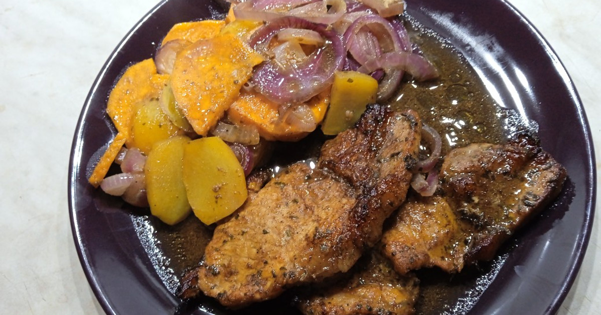 Chuletas De Cerdo En Salsa Dulce Al Horno Receta de Elvira Galiano