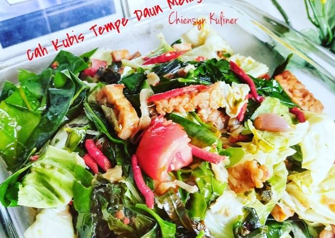 Resep Cah Kubis Tempe Daun Melinjo Oleh Chiensyn Kuliner Cookpad