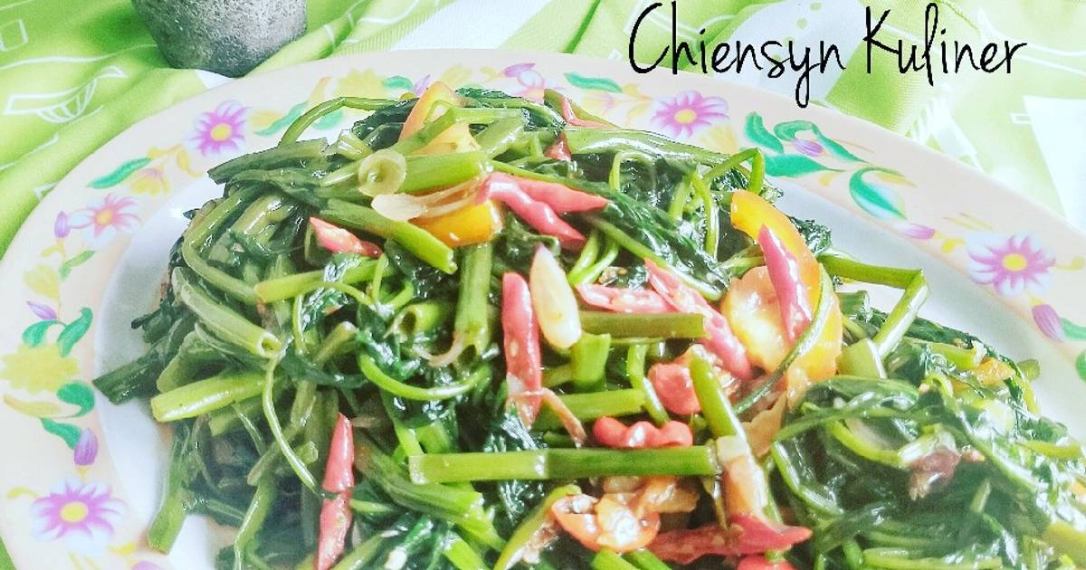 Resep Kangkung Saos Tiram Oleh Chiensyn Kuliner Cookpad
