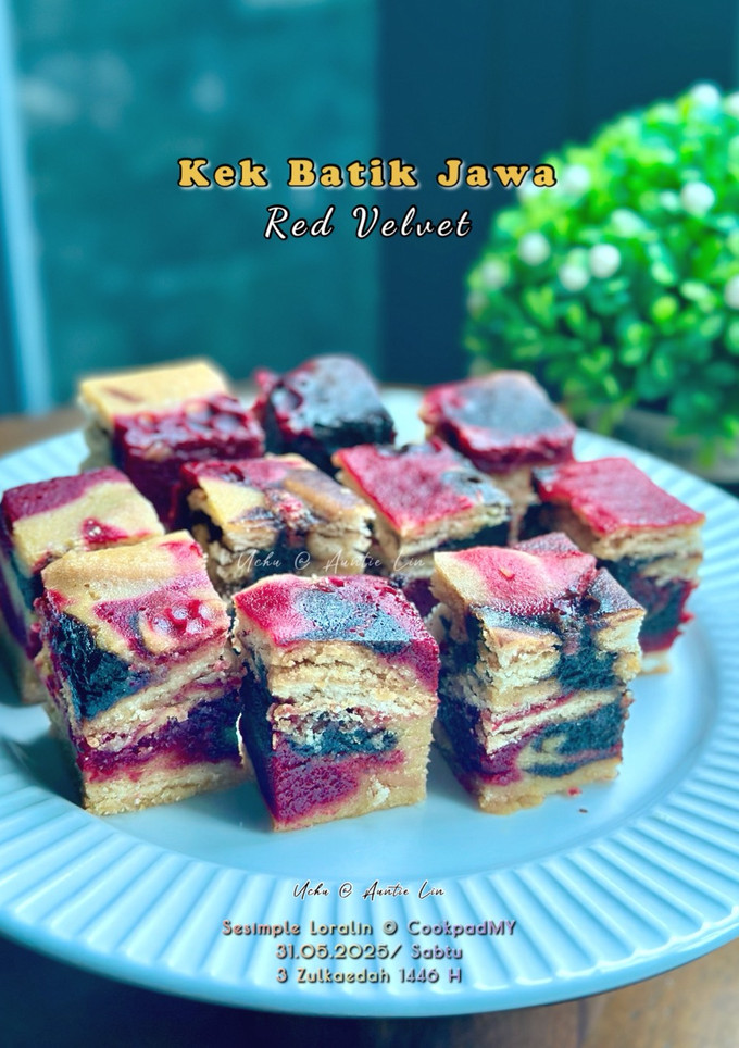 Resipi Kek Batik Jawa Red Velvet oleh Sesimple Loralin - Cookpad