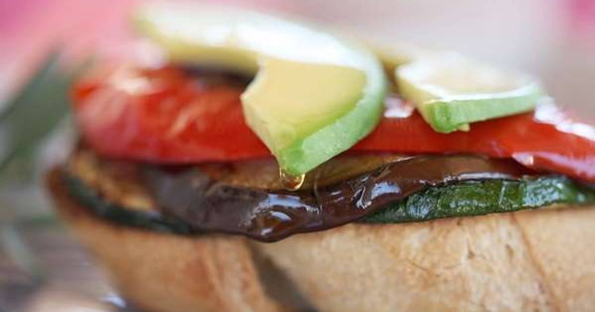 Roasted vegetable open toasted sandwich Recipe by Olive Oils from Spain ...