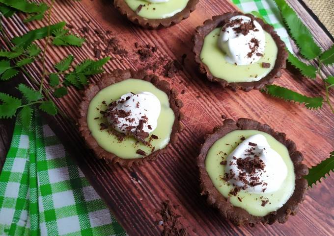 Resep Coklat Matcha Cream Tarts oleh kurnia widhi - Cookpad