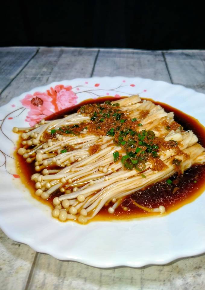 Resipi Enoki with Garlic and Scallion Sauce oleh shazrina - Cookpad