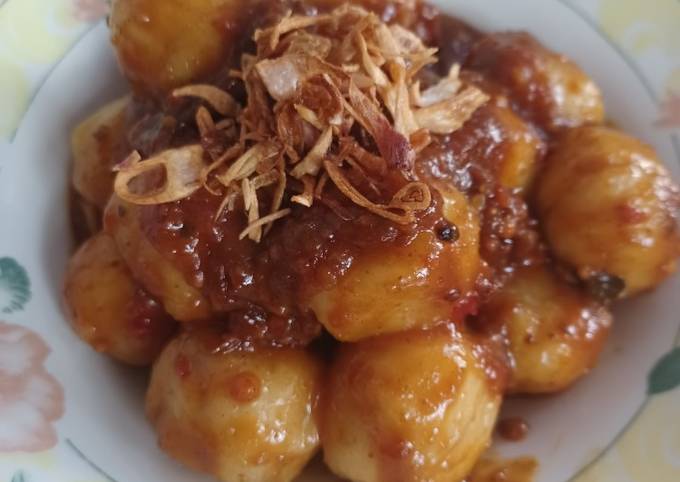 Resep Cilok bumbu kacang oleh Nofi - Cookpad