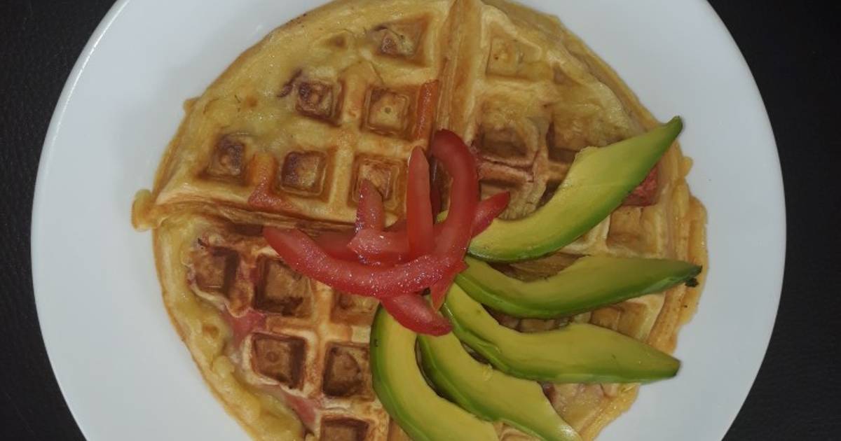 Waffles salados - 26 recetas caseras- Cookpad