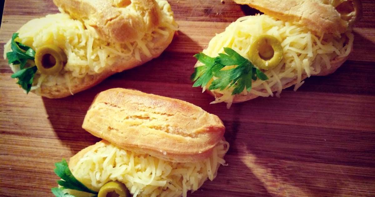 Choux salés à la crème béchamel aux poulet et aux fromages de Moon ...