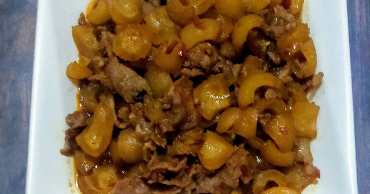 Resep Oseng kikil dan daging slice oleh Ani Brilian - Cookpad