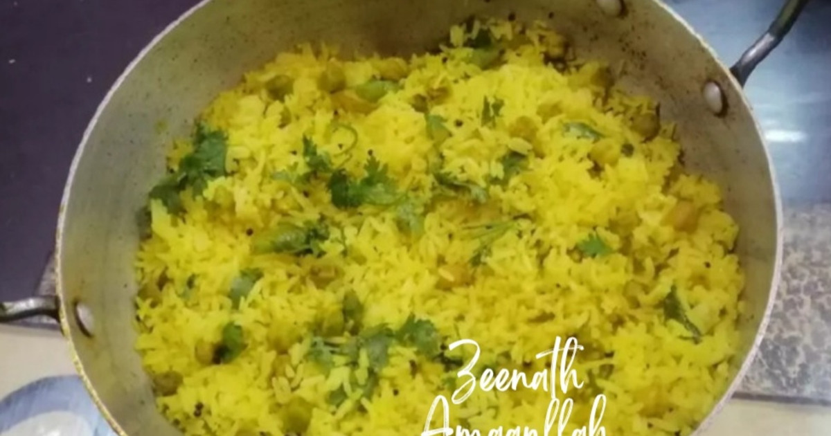 Lemon Rice With Garbanzo Beans Recipe by ZMA - Cookpad