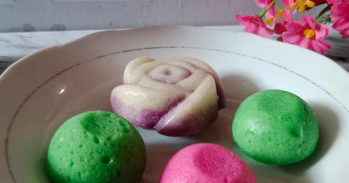 Resep kue apem pink 1 rumahan enak dan mudah - Cookpad