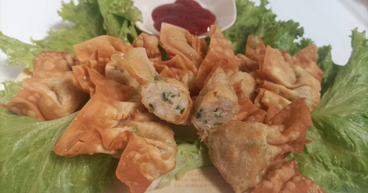 Resep Pangsit Goreng Isi Ayam Udang (bisa frozen) oleh Ulla - Cookpad