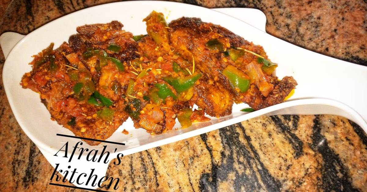 Peppered fish girki daga Afrah's kitchen - Cookpad
