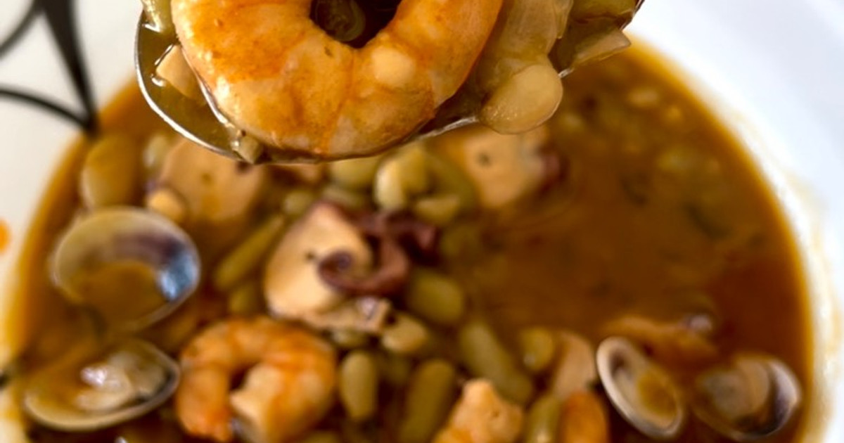 Verdinas Con Pulpo Y Langostinos Receta de Josemi CilantroYHierbabuena
