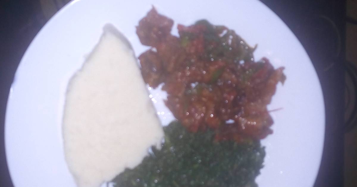 Ugali pork Recipe by Nellius Shiko Atina - Cookpad