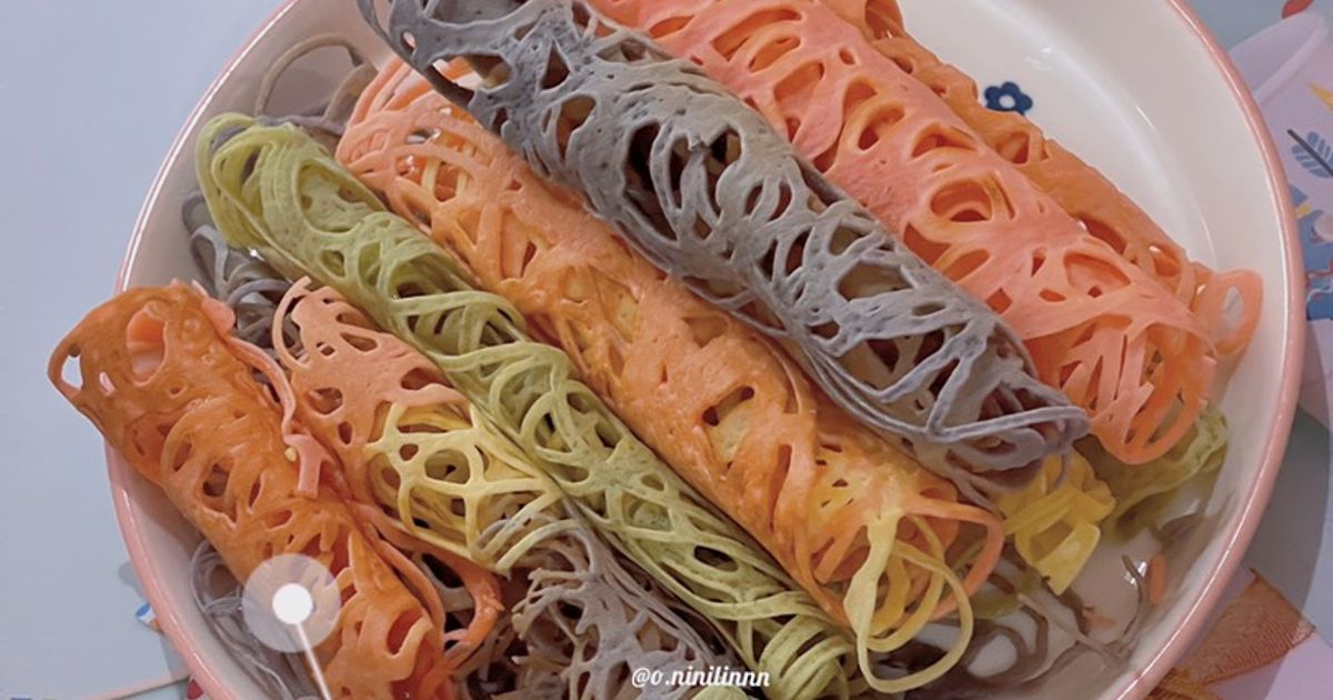 Resep 🕸 Lace Egg Roll Aka Jaring Laba Laba | Cemilan Anak oleh あい妮 ...