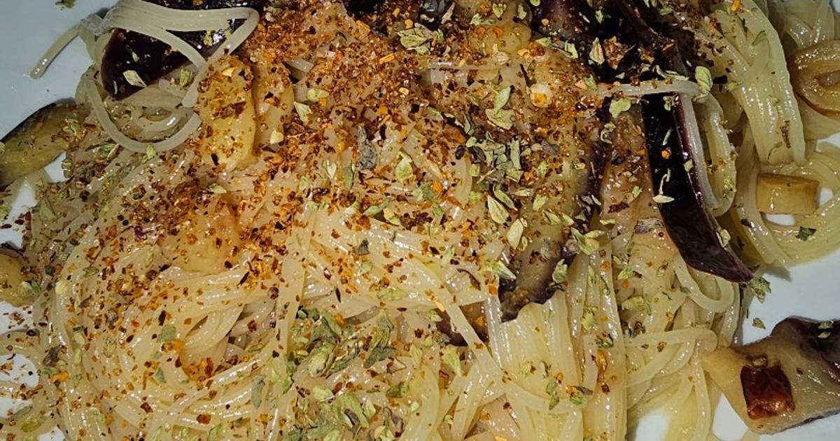 Capelini con berenjena Receta de Antonio-José- Cookpad