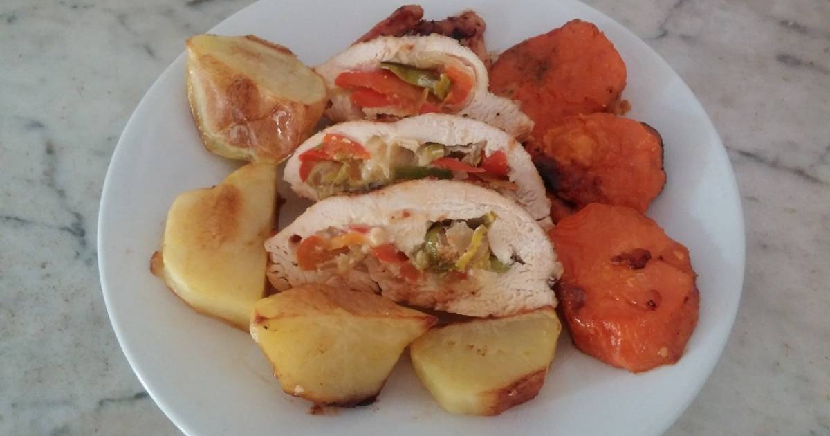 Supremas rellenas al horno con papas y boniato - 4 recetas caseras- Cookpad