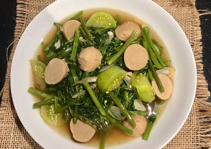 Resep Tumis Kangkung Baso Saos Tiram Oleh Rims Kitchen Cookpad