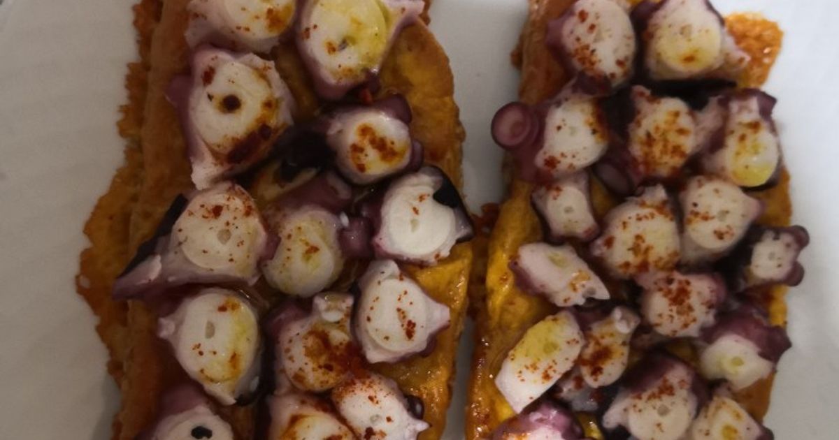 Tosta De Pulpo A La Gallega Receta de Biencha Larvi