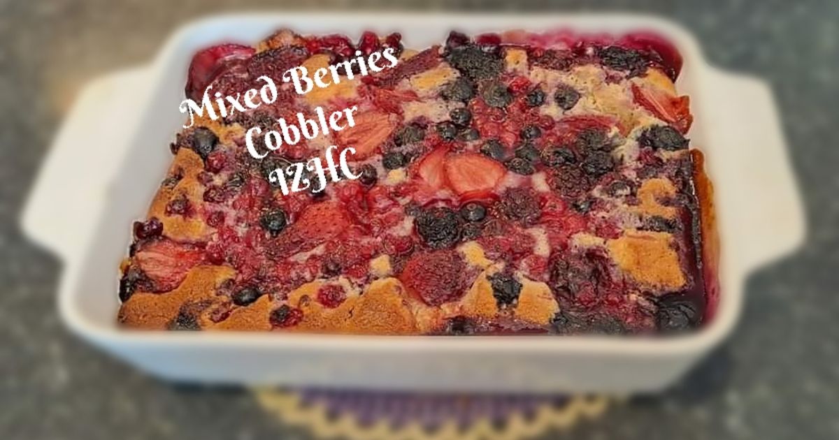 🍒🫐🍓Mixed Berries Cobbler🍓🫐🍒 Recipe by Irum Zaidi Home Cooking - Cookpad