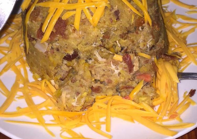 Mofongo de chicharón con queso Receta de Shanell Castillo Gomez- Cookpad