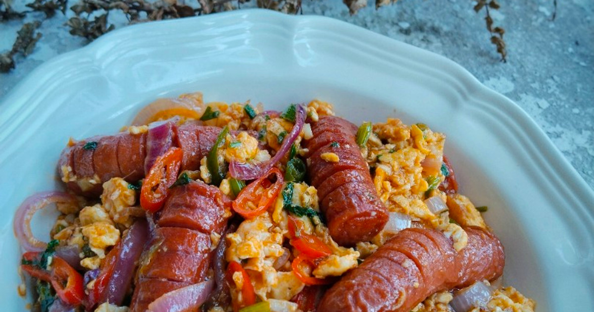 Resipi Sosej Telur Masak Sos oleh Ziana Chesaad - Cookpad