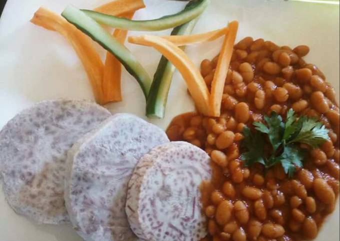 Fried yellow beans with gassava Recipe by Kelvin Koech - Cookpad