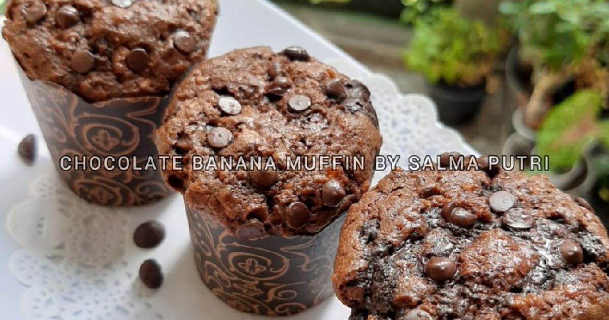Resep muffin pisang coklat non gluten rumahan enak dan mudah - Cookpad