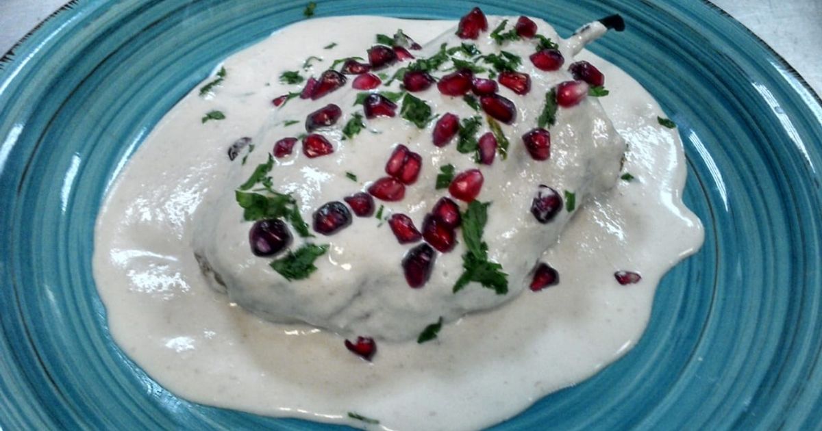 Chile En Nogada (Stuffed Poblano Peppers, Puebla Style) Recipe By ...