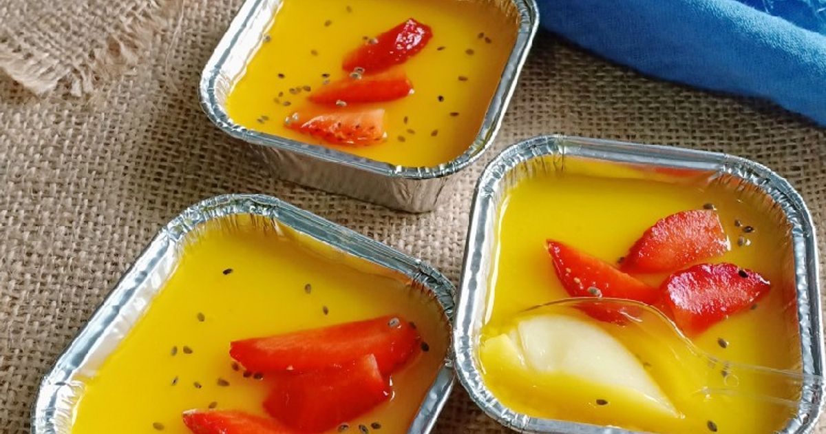 Resep puding tape singkong buah rumahan enak dan mudah - Cookpad