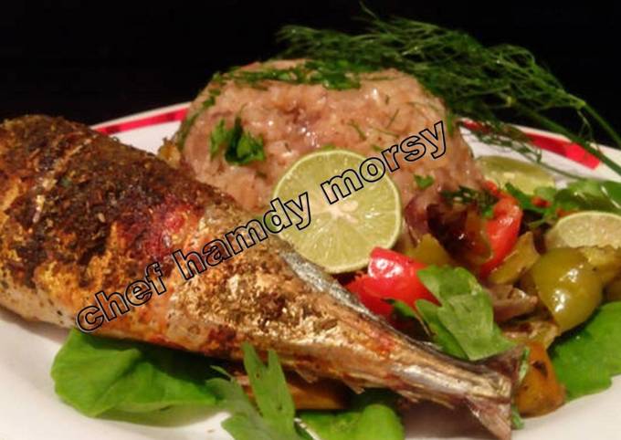 طاجن سمك مع ارز صيادية بالصور من Chef Hamdy Morsy كوكباد