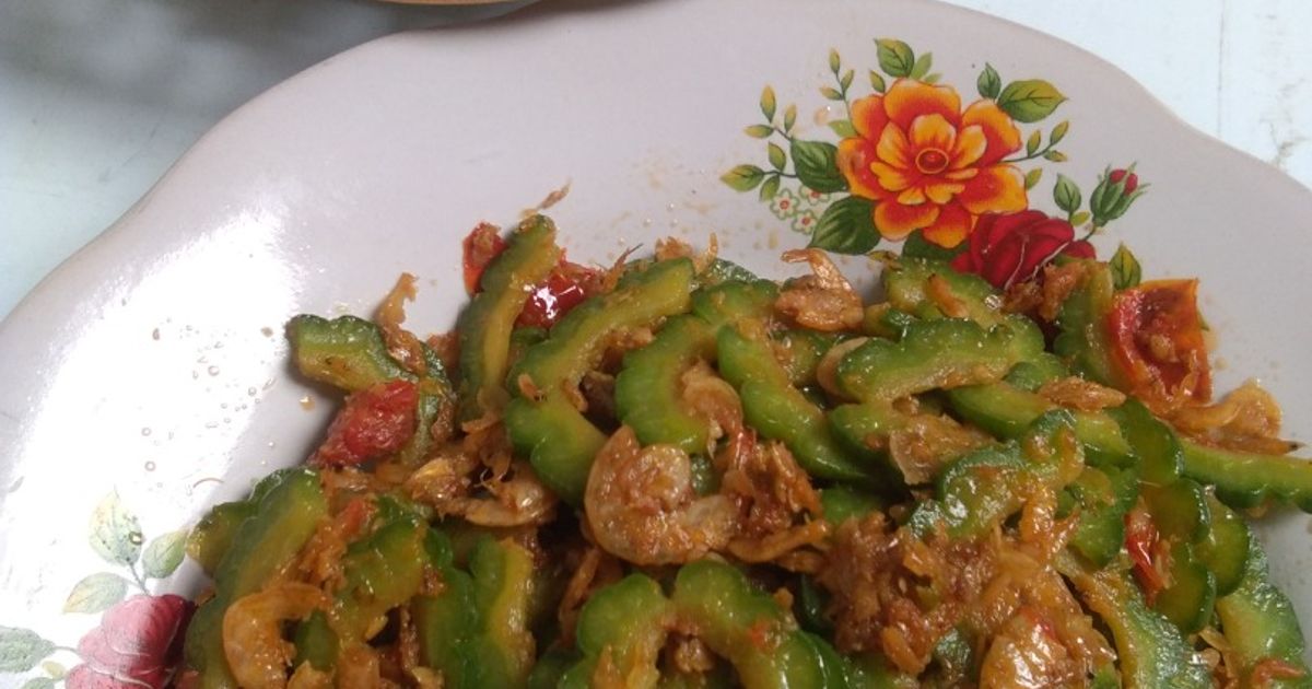 Resep sayur pare campur rebon rumahan enak dan mudah - Cookpad