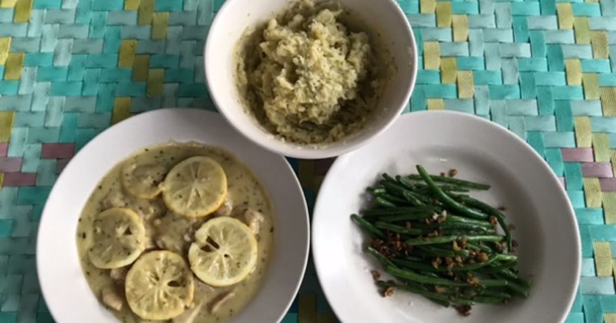 Resep Honey Lemon Butter Chicken With Mashed Potato & Garlic Green Bean ...
