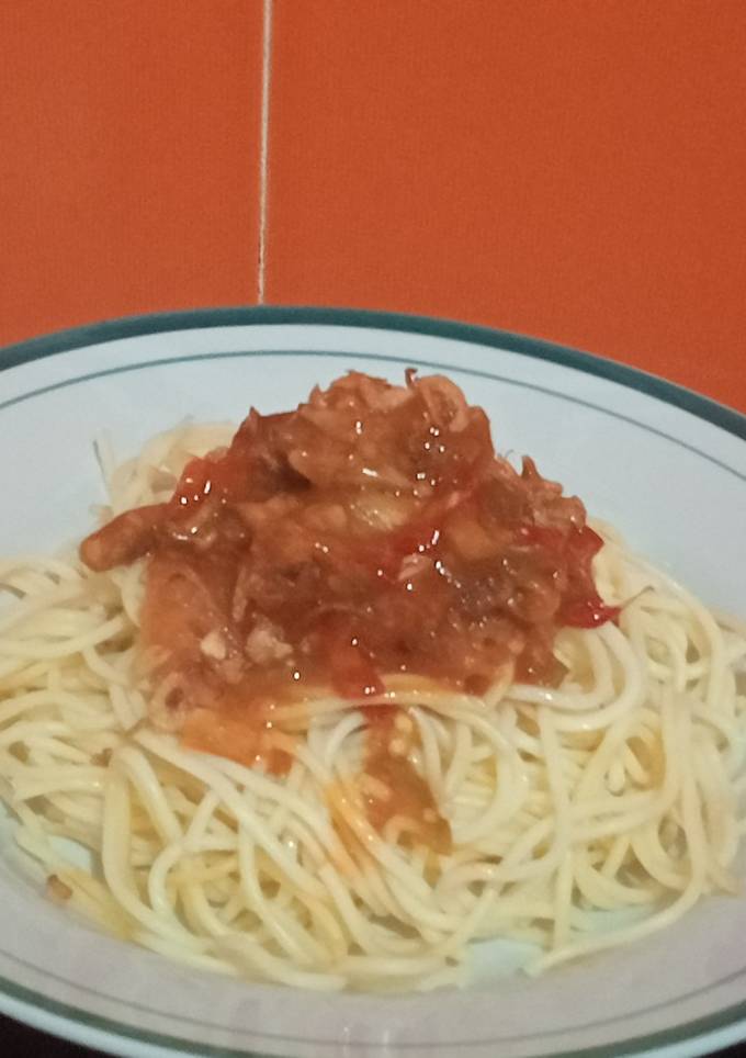 Resep Spaghetti Ayam Asam Manis oleh Fitzaki Kitchen - Cookpad