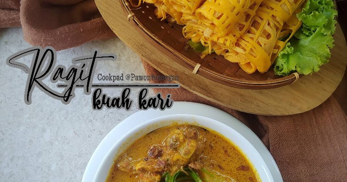 Resep Ragit (kue jala) kuah kari ayam oleh Saiz Wantini - Cookpad