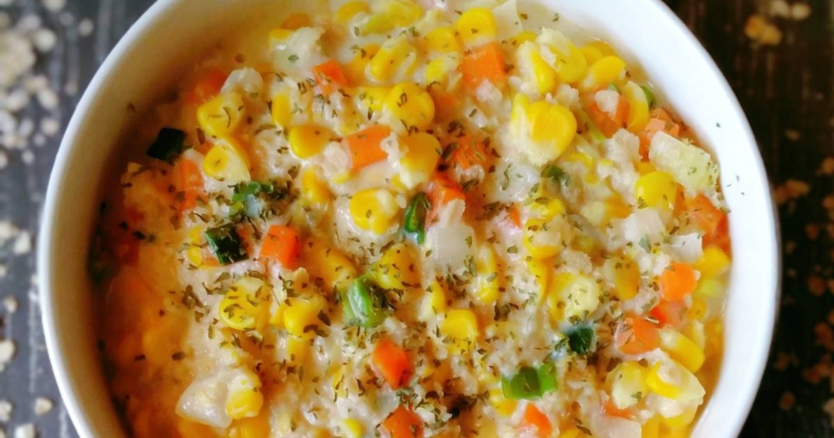Resep Creamy Corn Oatmeal Soup oleh Itha Subekti - Cookpad