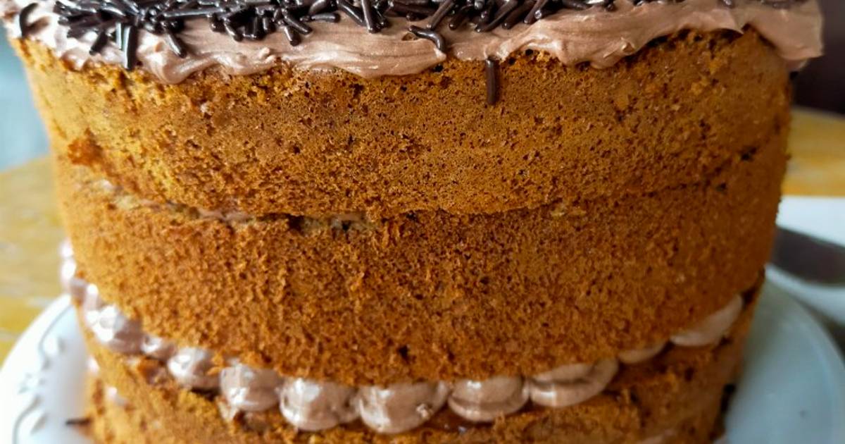 Resep Mocca Sponge Cake oleh Dinda Ayu - Cookpad