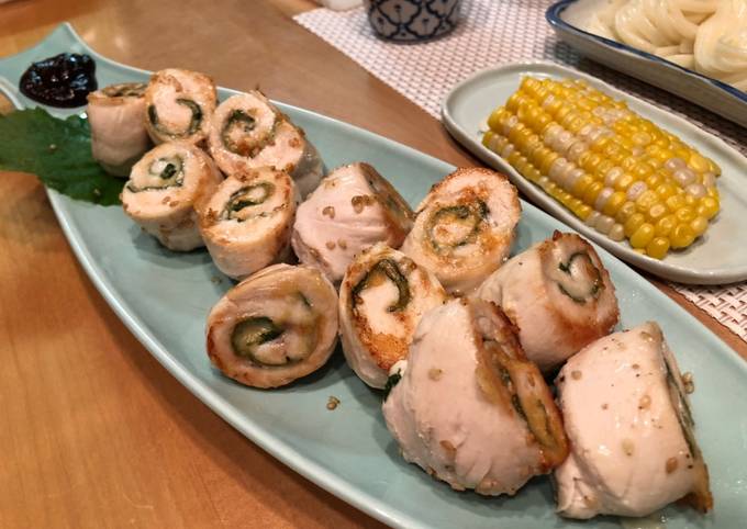 Resipi Japanese Shiso Cheese Chicken Roll oleh Kanaaneko - Cookpad